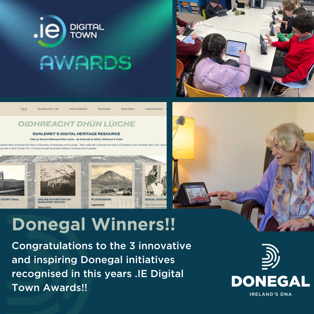 Donegal winners for the .IE Digital Town Awards 2023...