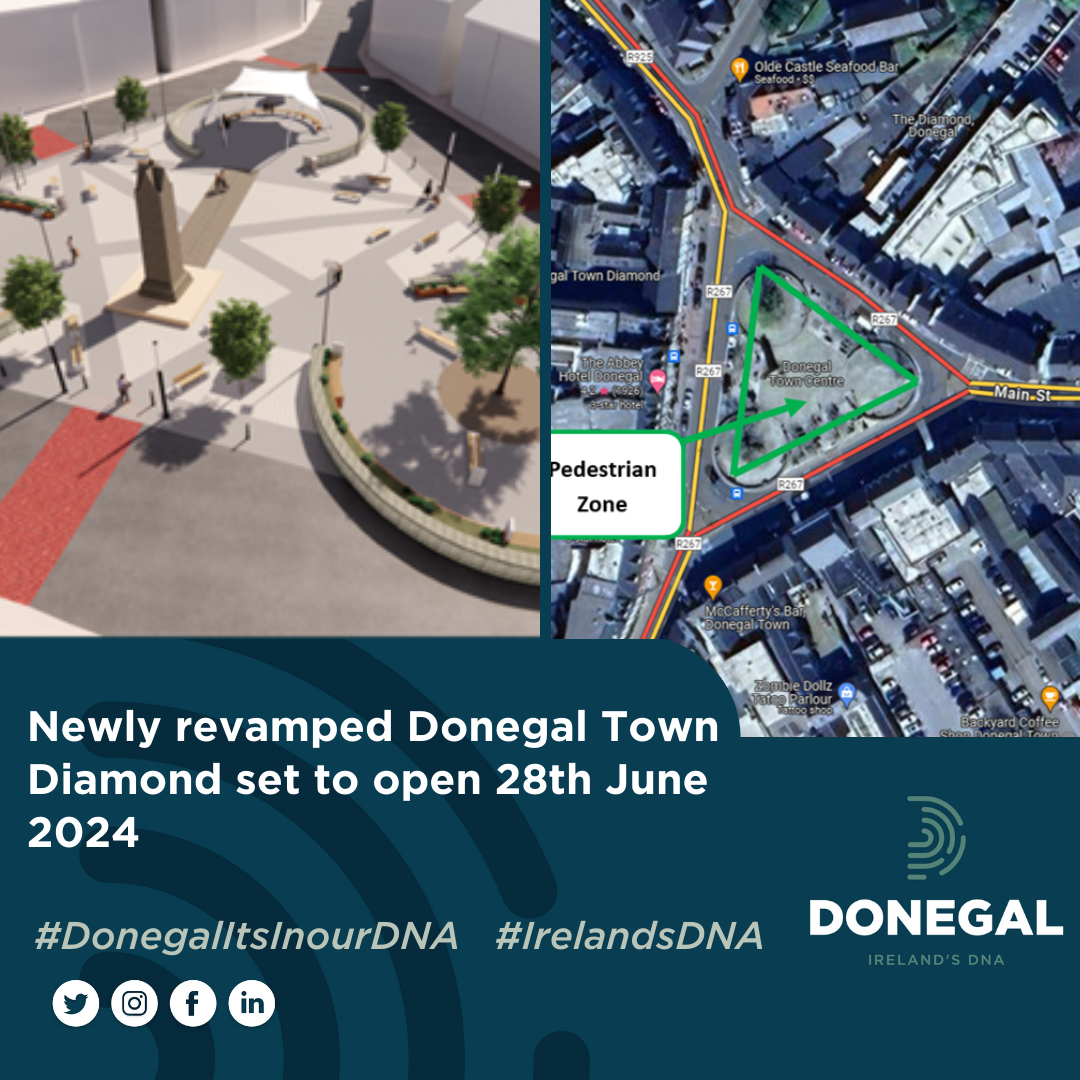Newly revamped Donegal Town Diamond set to open 28th...